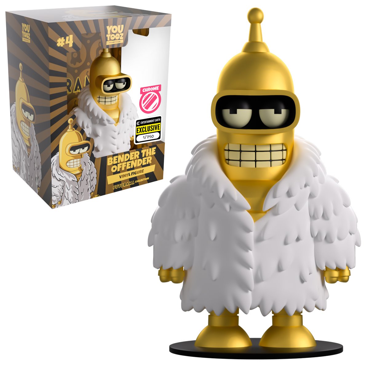 IN STOCK! Futurama Collection Bender the Offender Gold Chrome Version ...