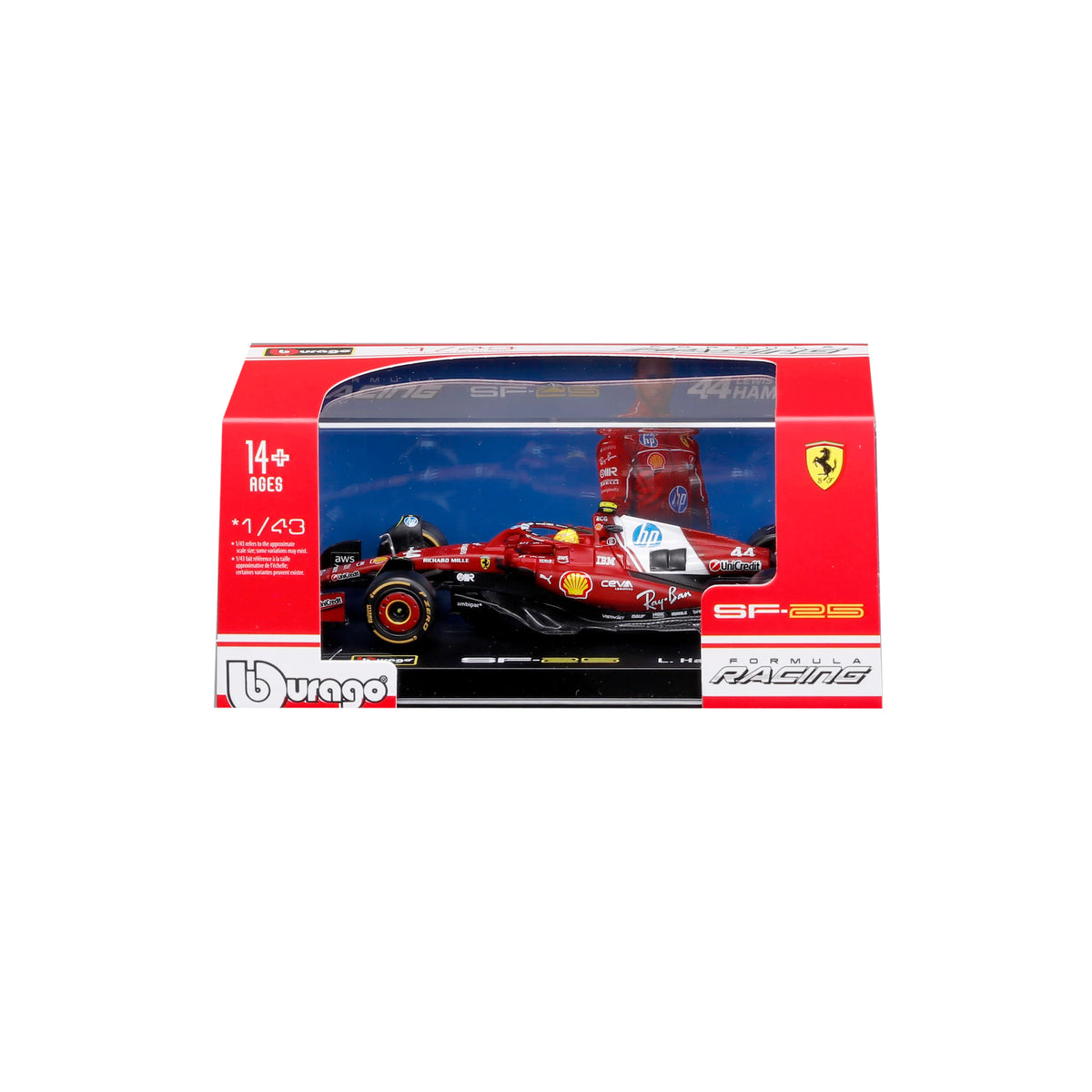 IN STOCK! Formula 1 Ferrari SFR Season Car Lewis Hamilton #44 with Hel ...